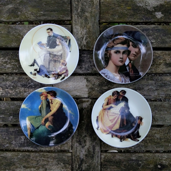Vintage | Art | Vintage Set Of 4 Norman Rockwell Romantic Flapper ...